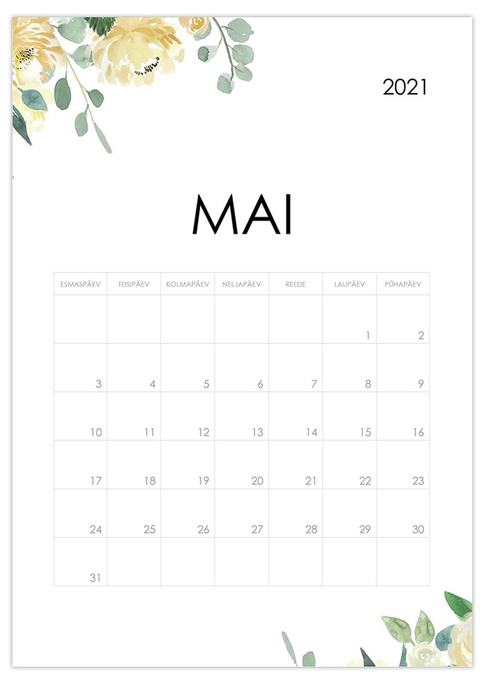 Kalender mai 2021 – kalendrid.su